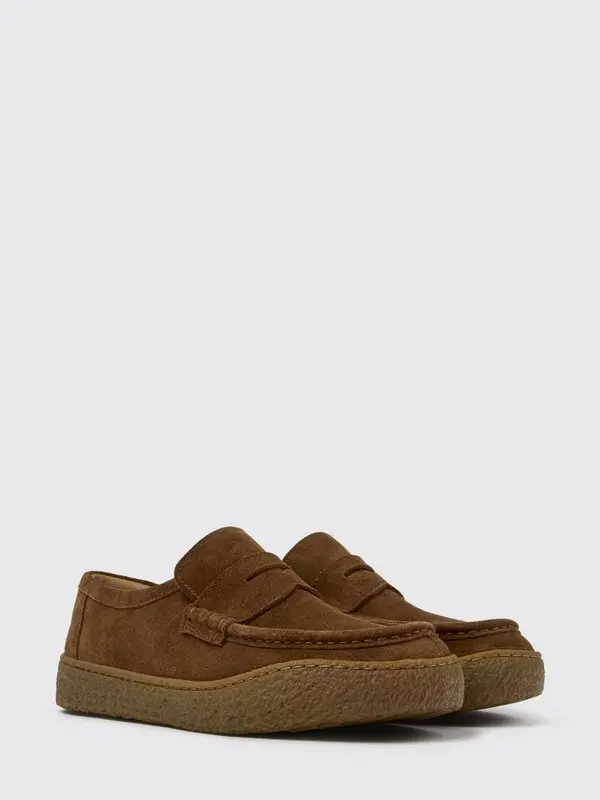 Camper Peu Terreno Suede Loafers With Rubber Sole