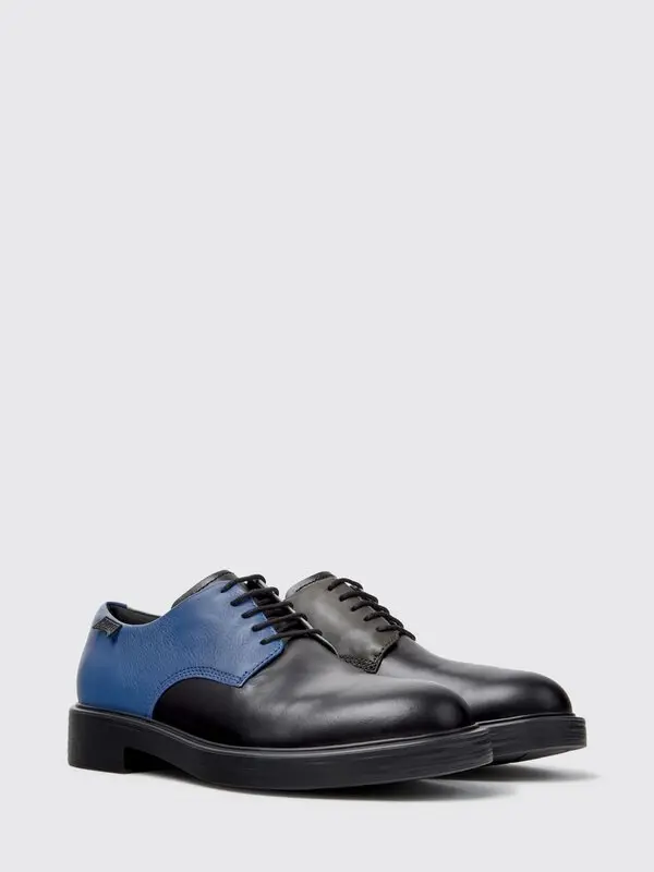 Camper Twins Bicolour Pattern Smooth Calfskin Leather Derby Shoes
