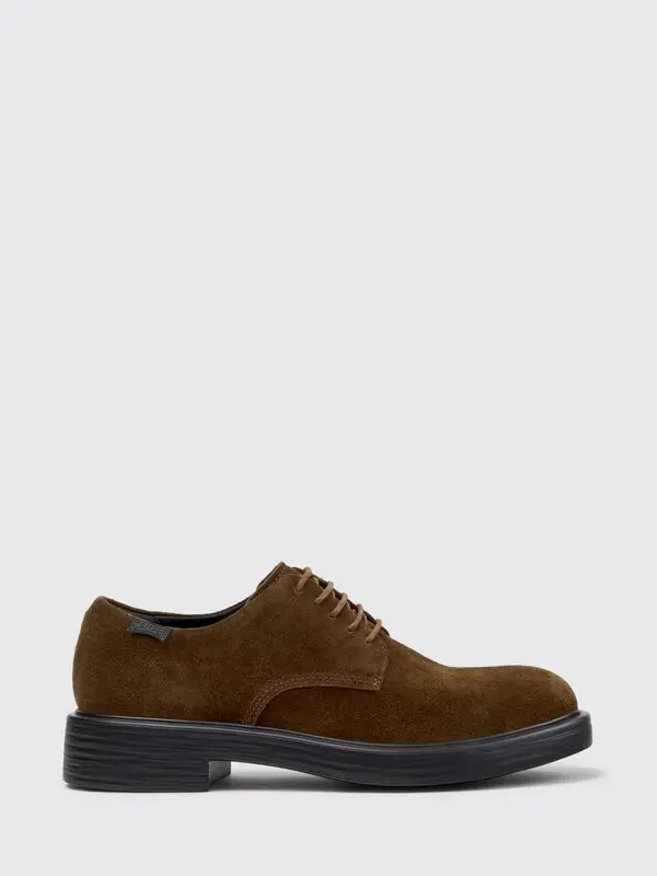 Camper Suede Derby Shoes With Xl Extralight Sole - Brown