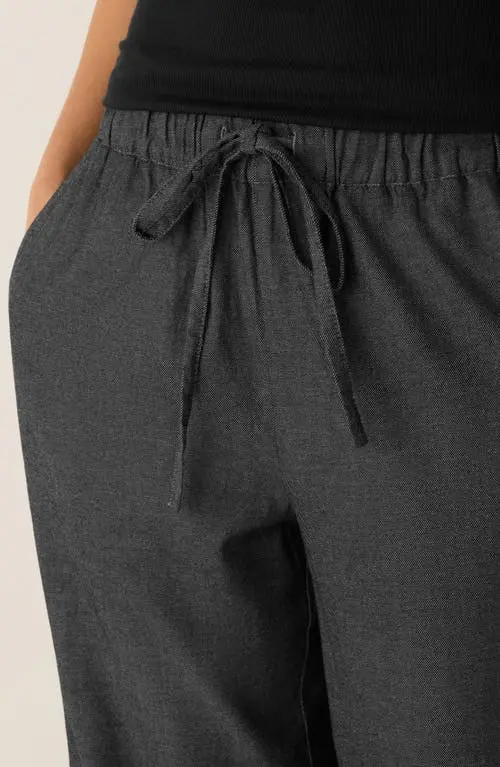 Eileen Fisher Organic Cotton Twill Straight Leg Drawstring Pants
