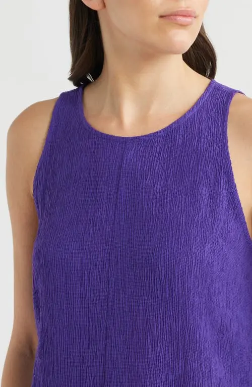 Eileen Fisher Texture Sleeveless Maxi Dress - Violet