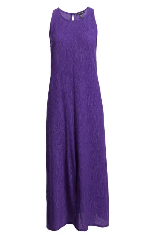 Eileen Fisher Texture Sleeveless Maxi Dress - Violet