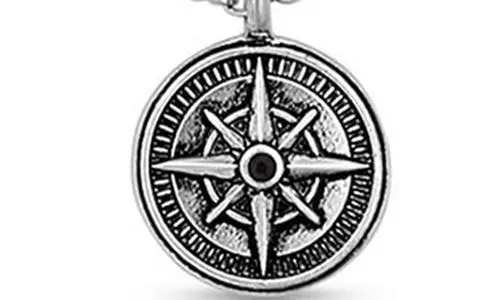 MR. ETTIKA All Signs Point North Pendant Necklace - Silver