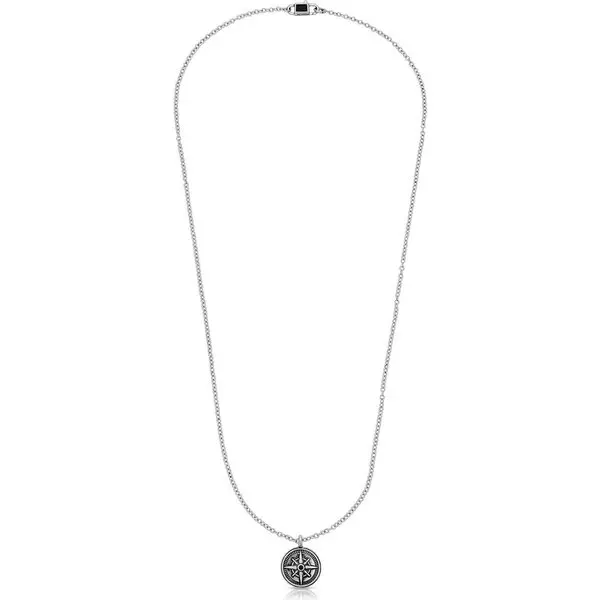 MR. ETTIKA All Signs Point North Pendant Necklace - Silver