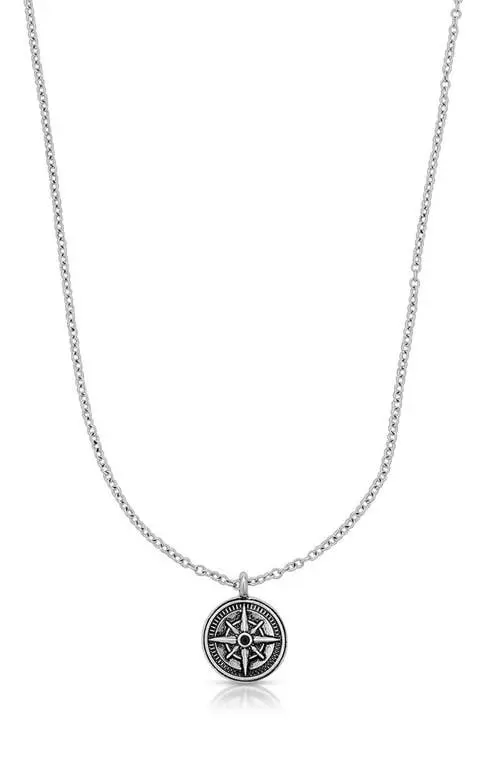 MR. ETTIKA All Signs Point North Pendant Necklace - Silver