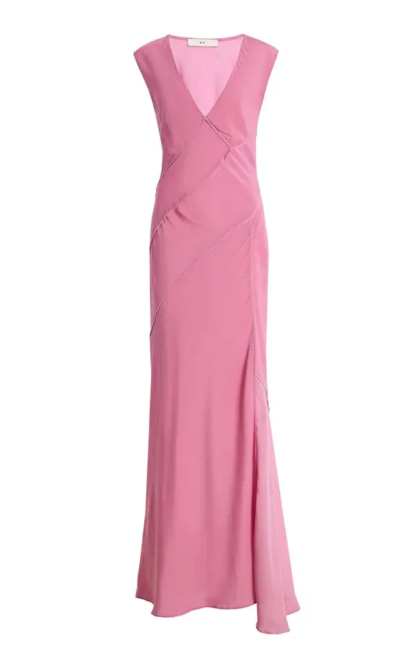 SIR. Elin Crepe De Chine Maxi Dress - Pink
