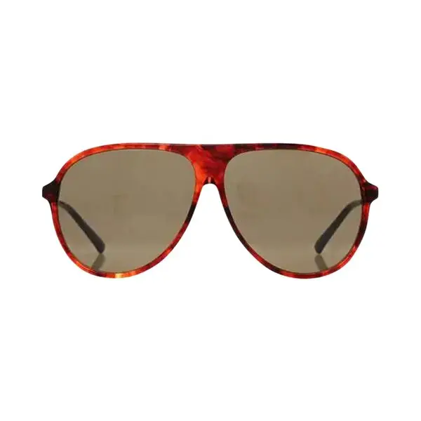 Gucci Shield Sunglasses 'shiny Havana - Red