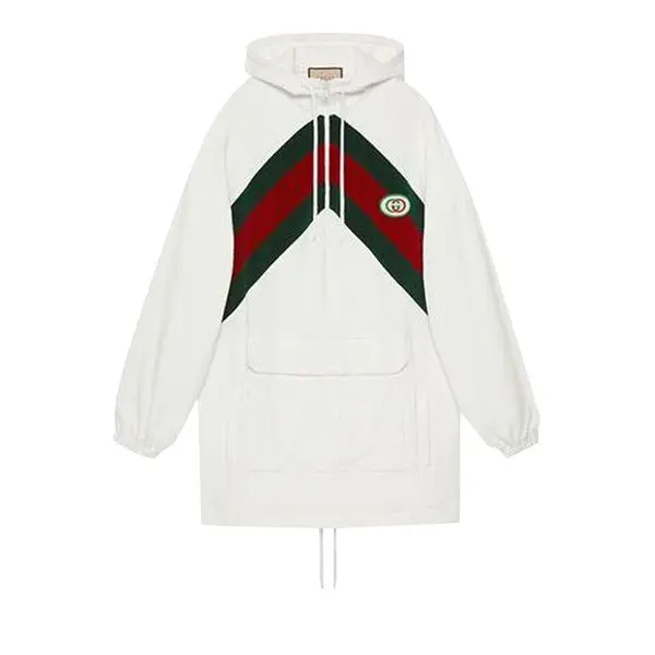 Gucci Chenille Web Hooded Dress - White