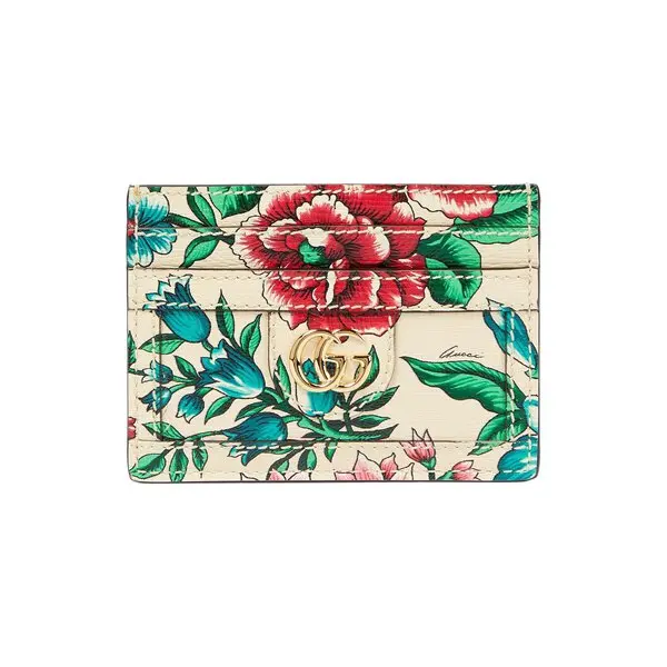 Gucci Flower Print Card Case - Multicolor
