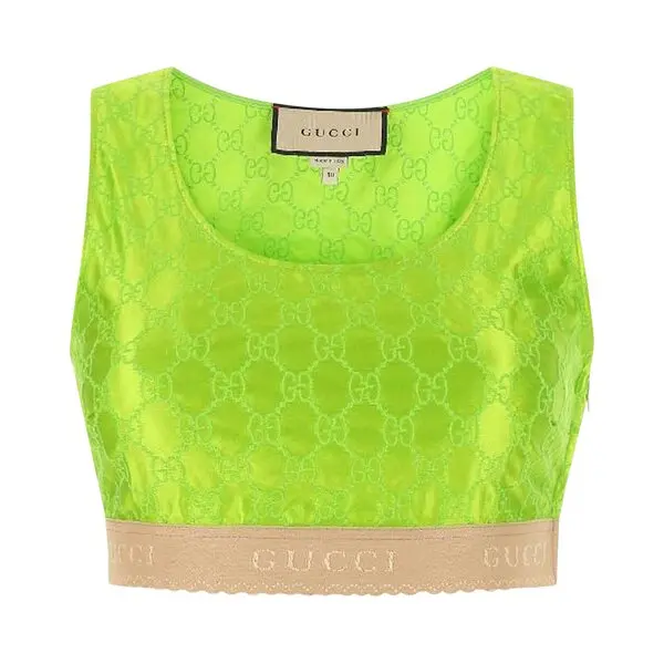 Gucci Gg Embroidered Silk Vest