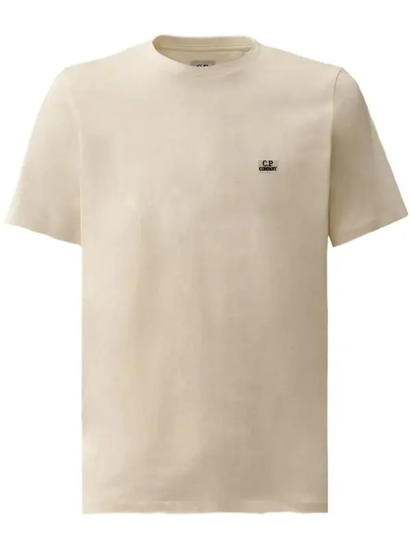 C.P. COMPANY T-shirt In Jersey 30/1 Con Patch Logo - White