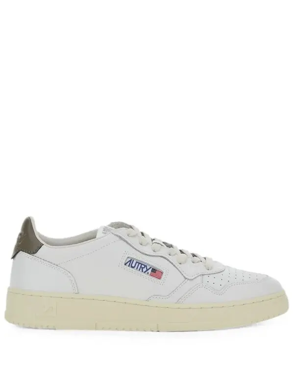 AUTRY Medalist Low Sneakers In And Chocolate Leather