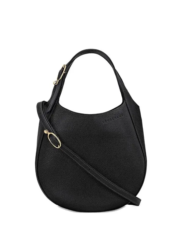 Longchamp Le Foulonné Leather Hand Bag - Black
