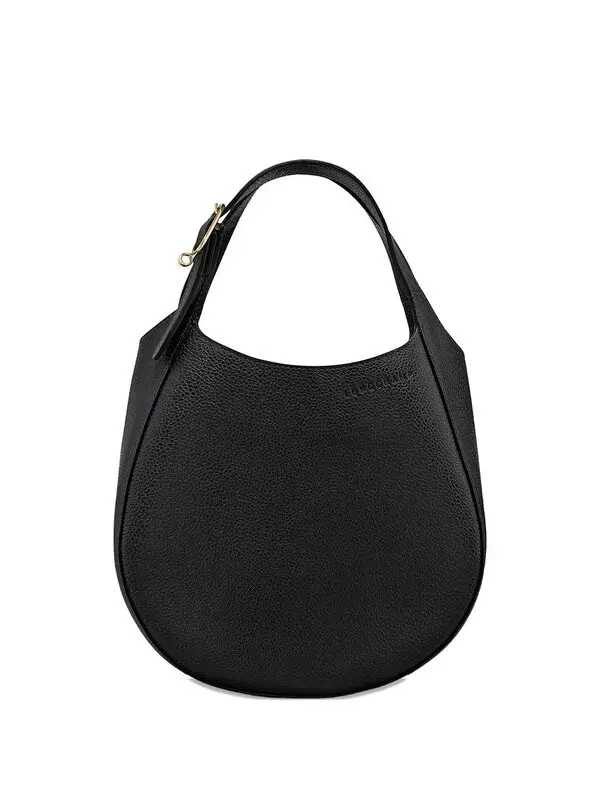 Longchamp Le Foulonné Leather Hand Bag - Black