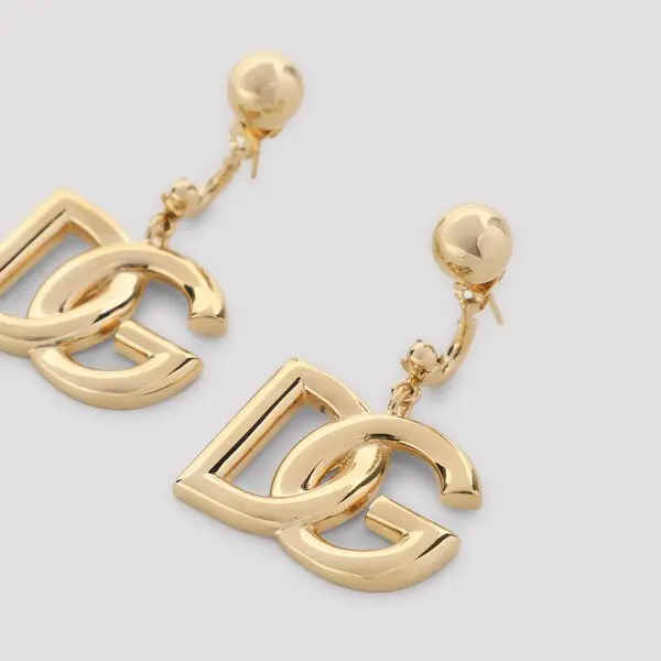 Dolce & Gabbana Golden-tone Dg Drop Earrings