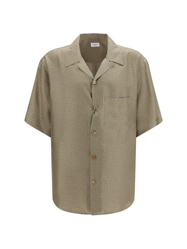 Saint Laurent Silk Satin Shirt - Multicolor