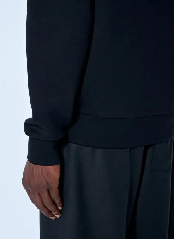 Prada Technical Cotton Crewneck Sweatshirt With Logo Motif