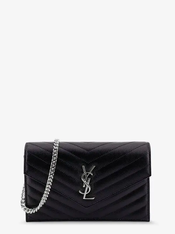 Saint Laurent Envelope Wallet Crossbody Bag With Chain Strap - Multicolor