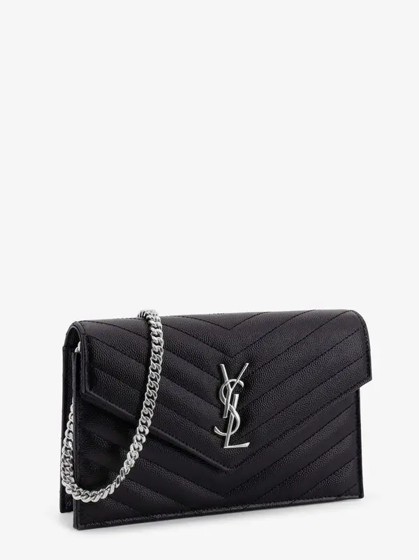 Saint Laurent Envelope Wallet Crossbody Bag With Chain Strap - Multicolor
