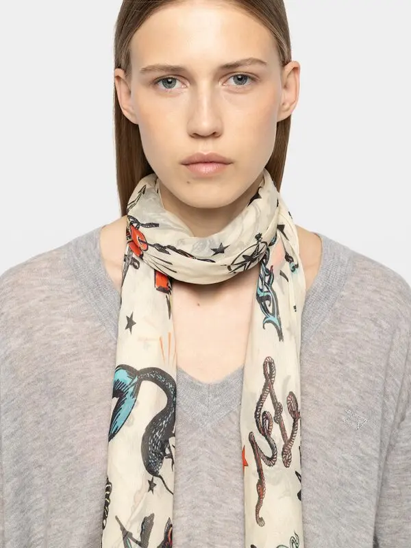 Zadig&Voltaire Kerry Tattoo Scarf