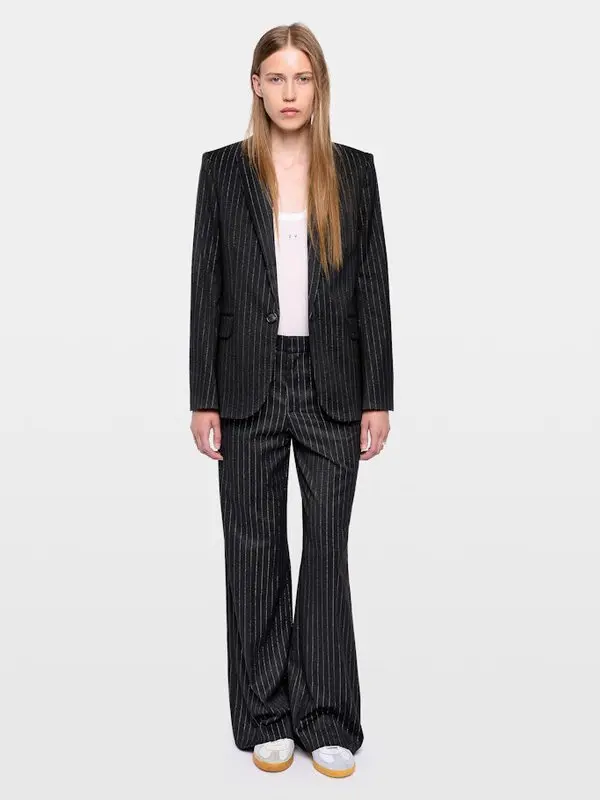 Zadig&Voltaire Valser Blazer With Shimmer Stripes