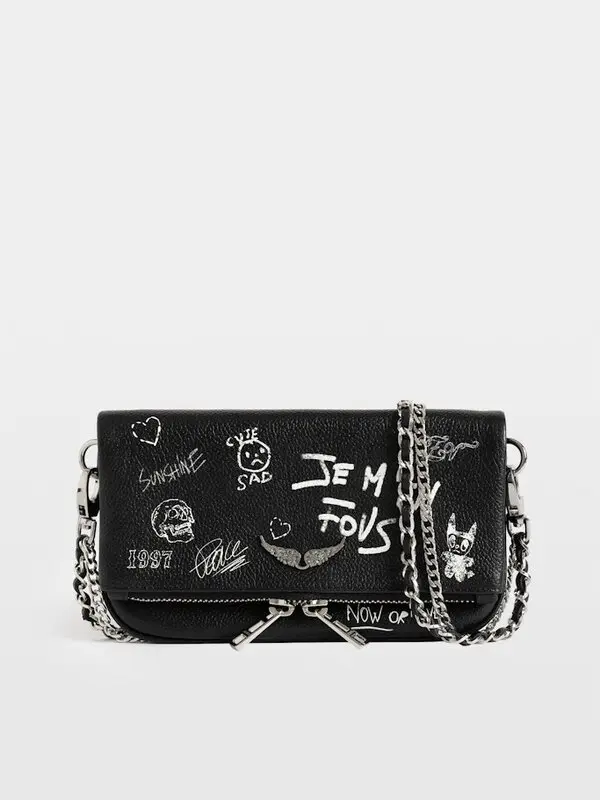 Zadig&Voltaire Rock Mini Arty Tag Clutch - Black