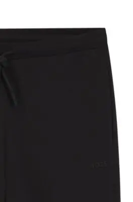 BOSS Stretch-cotton Track Pants With Puff-print Logo