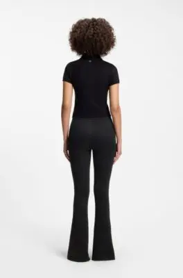Hugo Flared-fit Pants With Front Slits