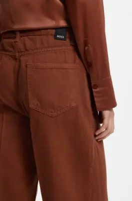 BOSS Relaxed-fit Colored Jeans In Soft Cotton Blend