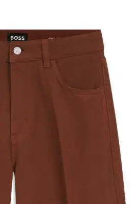 BOSS Relaxed-fit Colored Jeans In Soft Cotton Blend