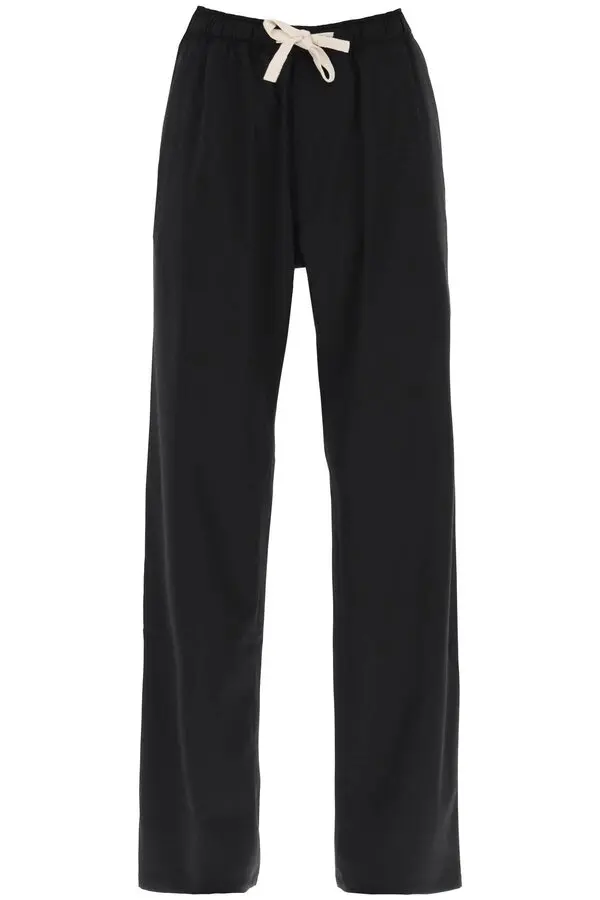 Palm Angels Wool Blend Trousers - Black