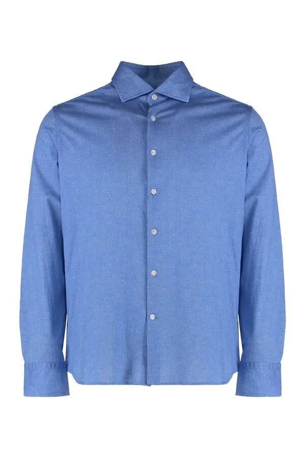 SONRISA Classic Rounded Hem Cotton Shirt For
