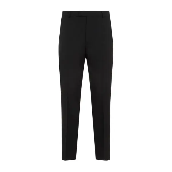 Gucci Wool Blend Twill Trousers - Black