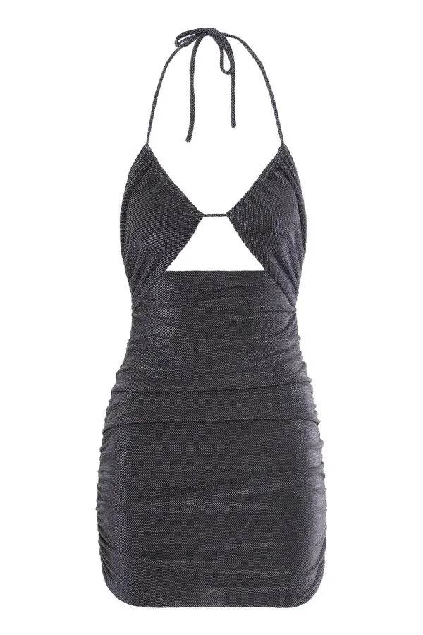 Zeynep Arçay Halterneck Cut Out Mini Dress