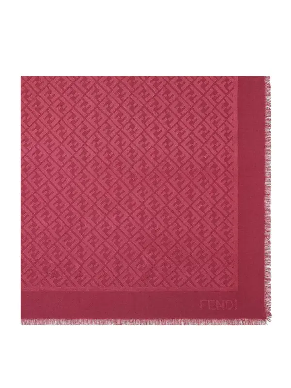 Fendi Ff Motif Jacquard Scarf 140 Cm X 140 Cm