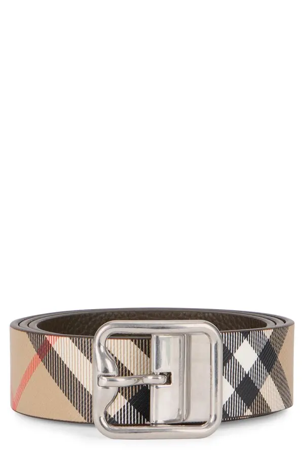 Burberry Reversible Elegant Belt 3 Cm Height - Beige