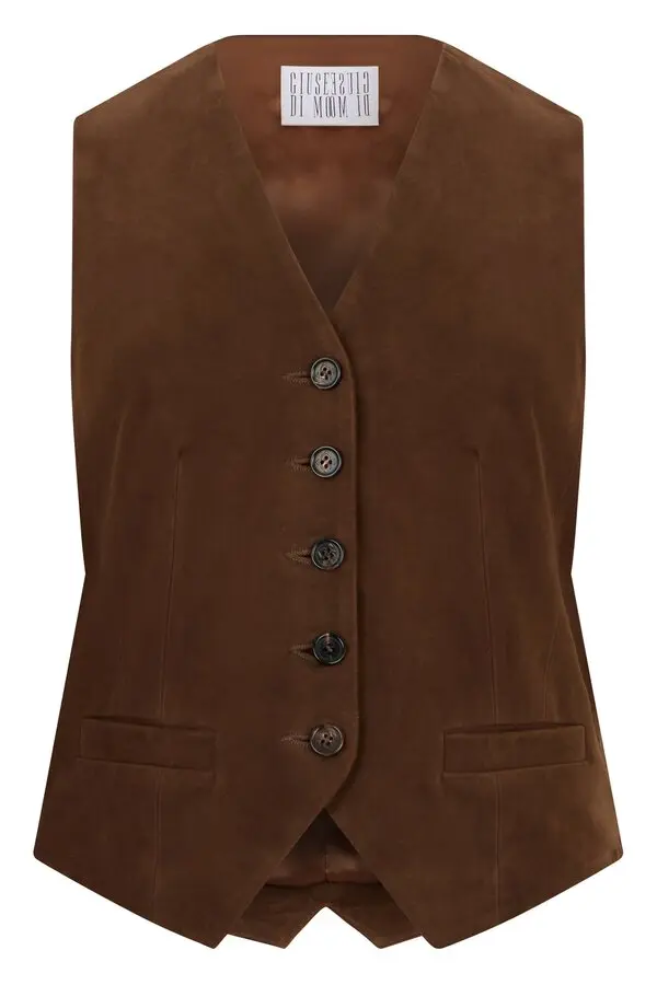 Giuseppe Di Morabito Slim Fit Suede Vest