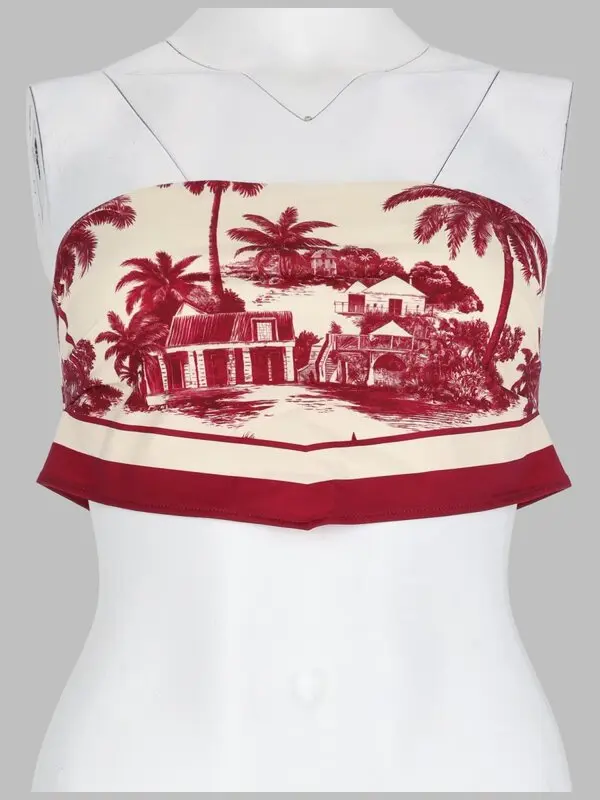 MC2 SAINT BARTH Mini Bandeau Bikini Top - Red
