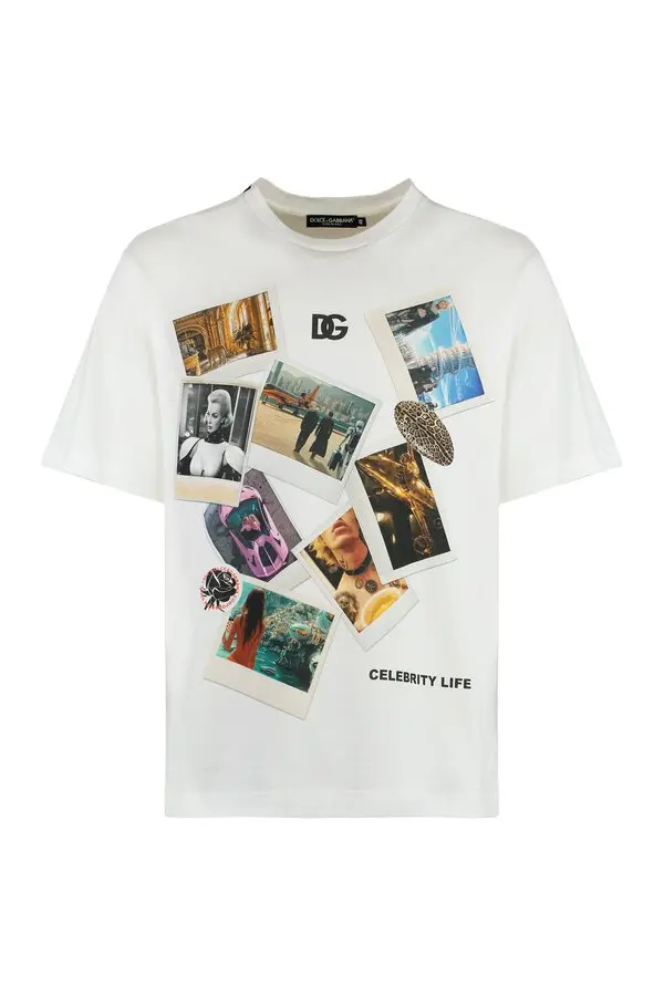 Dolce & Gabbana Classic Ribbed Neck T-shirt - White
