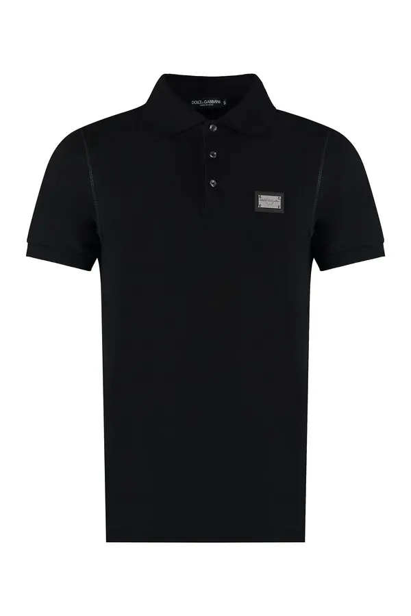 Dolce & Gabbana Cotton Piqué Polo-shirt With Branded Tag For