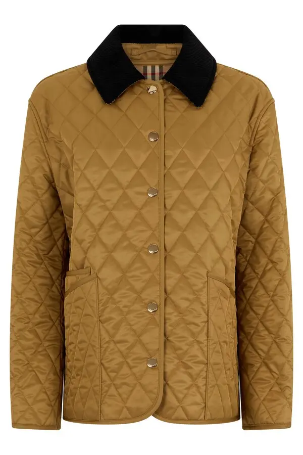 Burberry Quilted Jacket With Contrast Collar