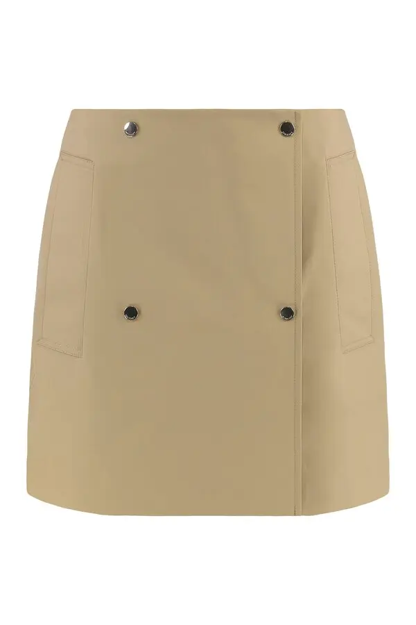 Burberry Double Gabardine Mini Trench Skirt - Beige