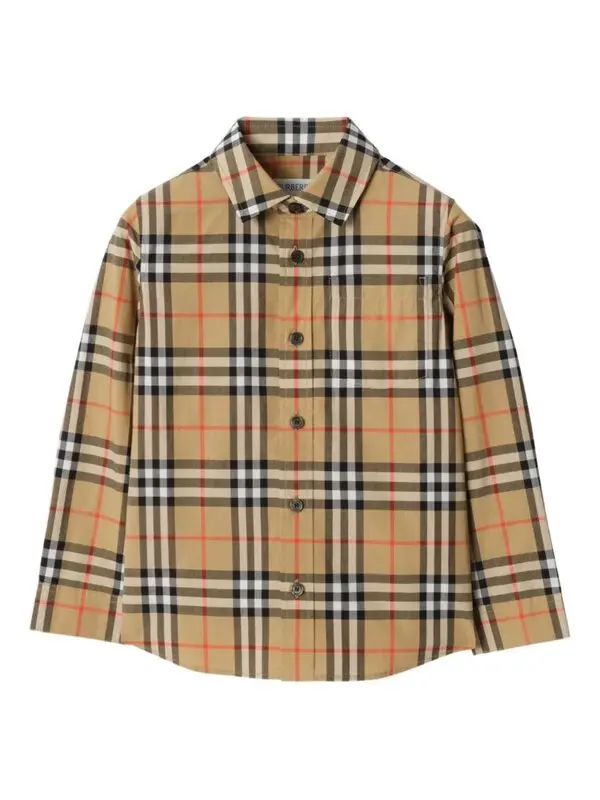 Burberry Classic Check Cotton Shirt - Beige
