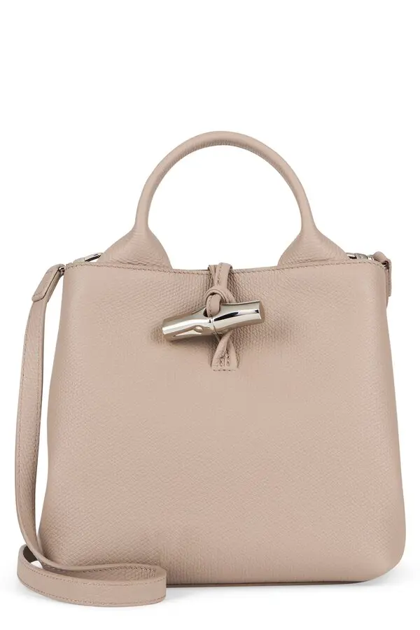Longchamp Le Roseau S Handbag Leather - Beige