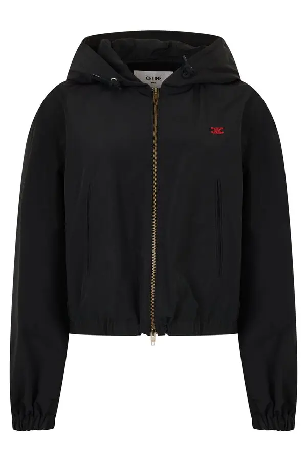 Celine Technical Fabric Windbreaker Jacket - Black