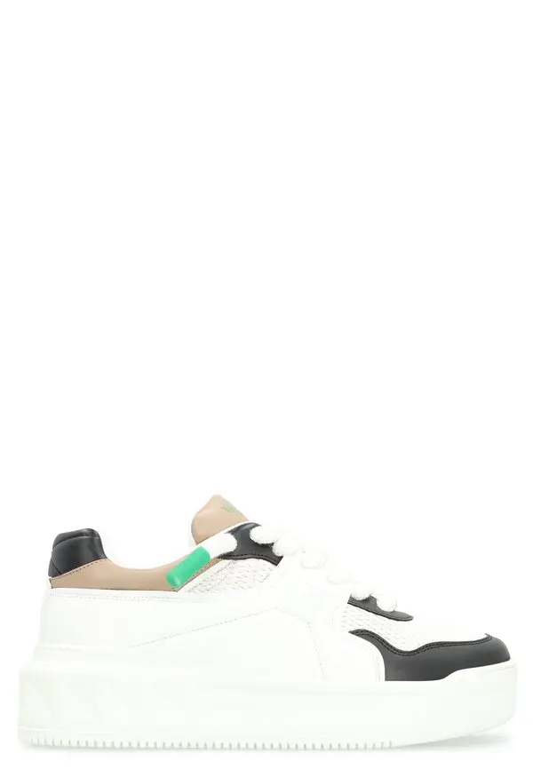 Valentino Garavani One Stud Xl Nappa Leather Low Top Sneakers - White