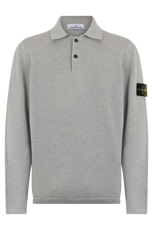 Stone Island Long Sleeve Polo Sweater For