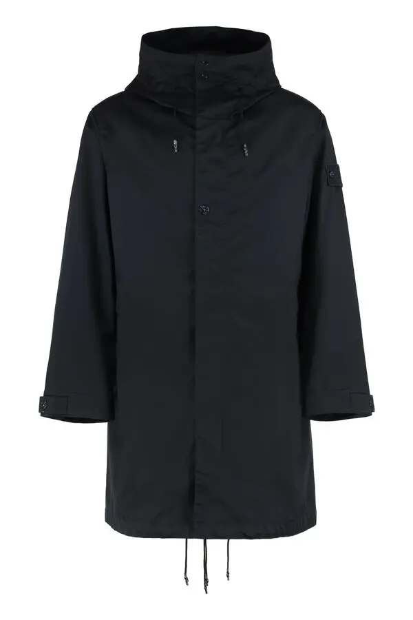 Stone Island Twill Wool Parka - Blue