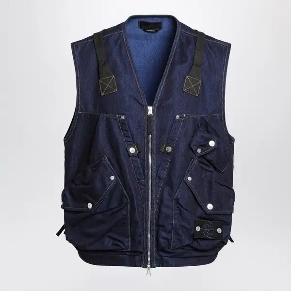 Stone Island Logo Patch Zipped Vest
