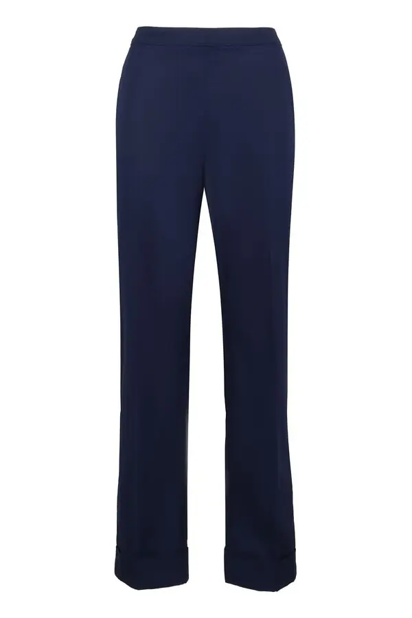 Aspesi High-rise Cotton Trousers - Blue